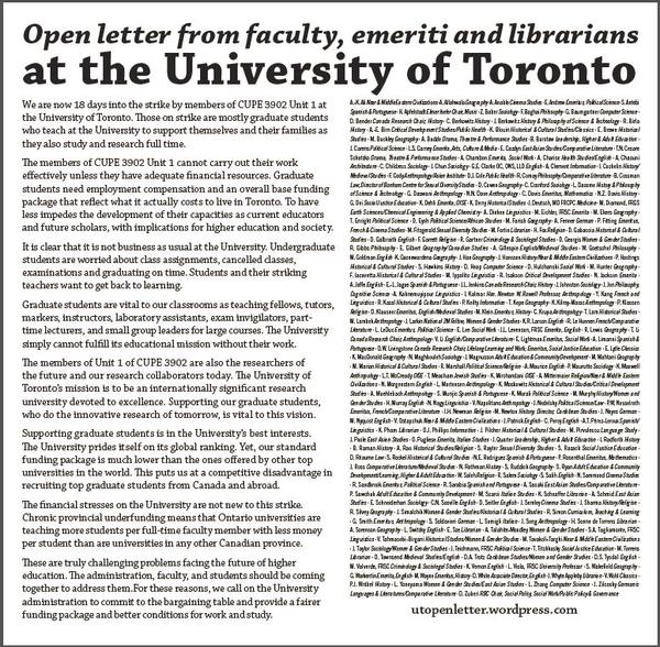 Open Letter from Faculty, Emeriti and Librarians of the University of ...