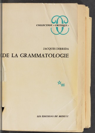 Derrida’s Margins: Inside the personal library of Jacques Derrida ...