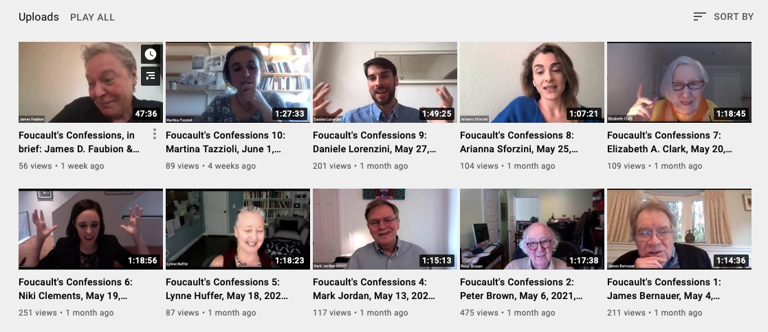 Foucault’s Confessions videos – James Faubion, Martina Tazzioli ...